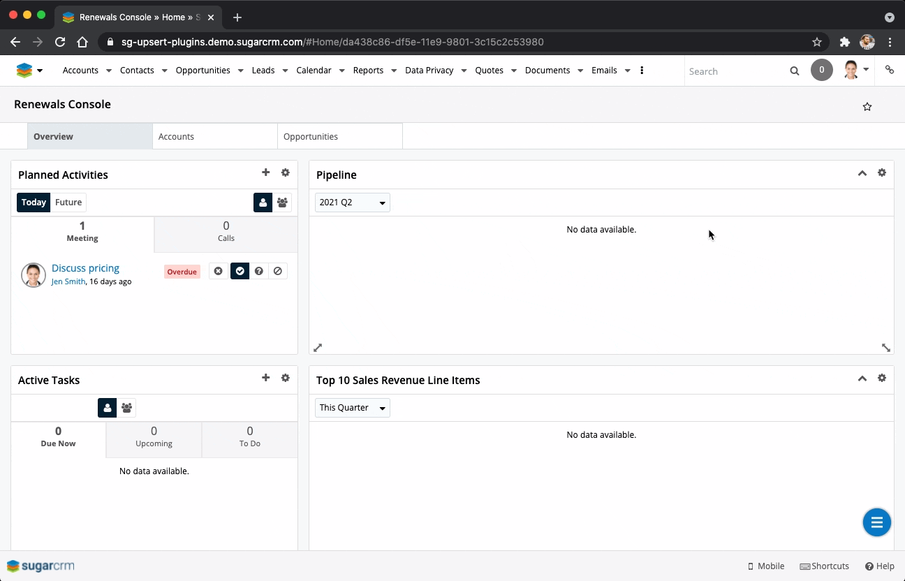 Upsert® LaunchPad | SugarCRM Module